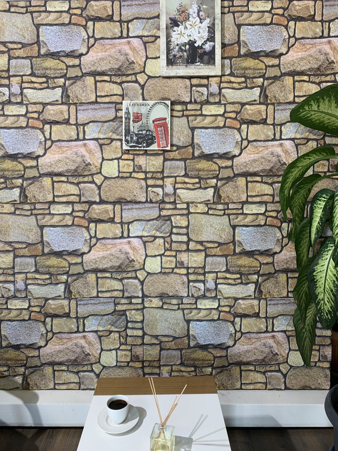 Dundee Deco 3D Wall Panels - Cladding, Beige Bronze Lilac Stone Look ...